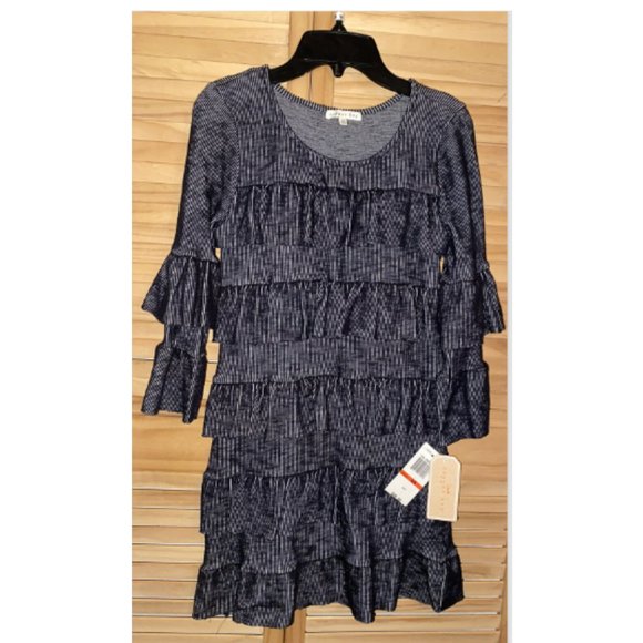 Copper Key | Dresses | Copper Key Dress Ribbed Layered Tiered Ruffle ...